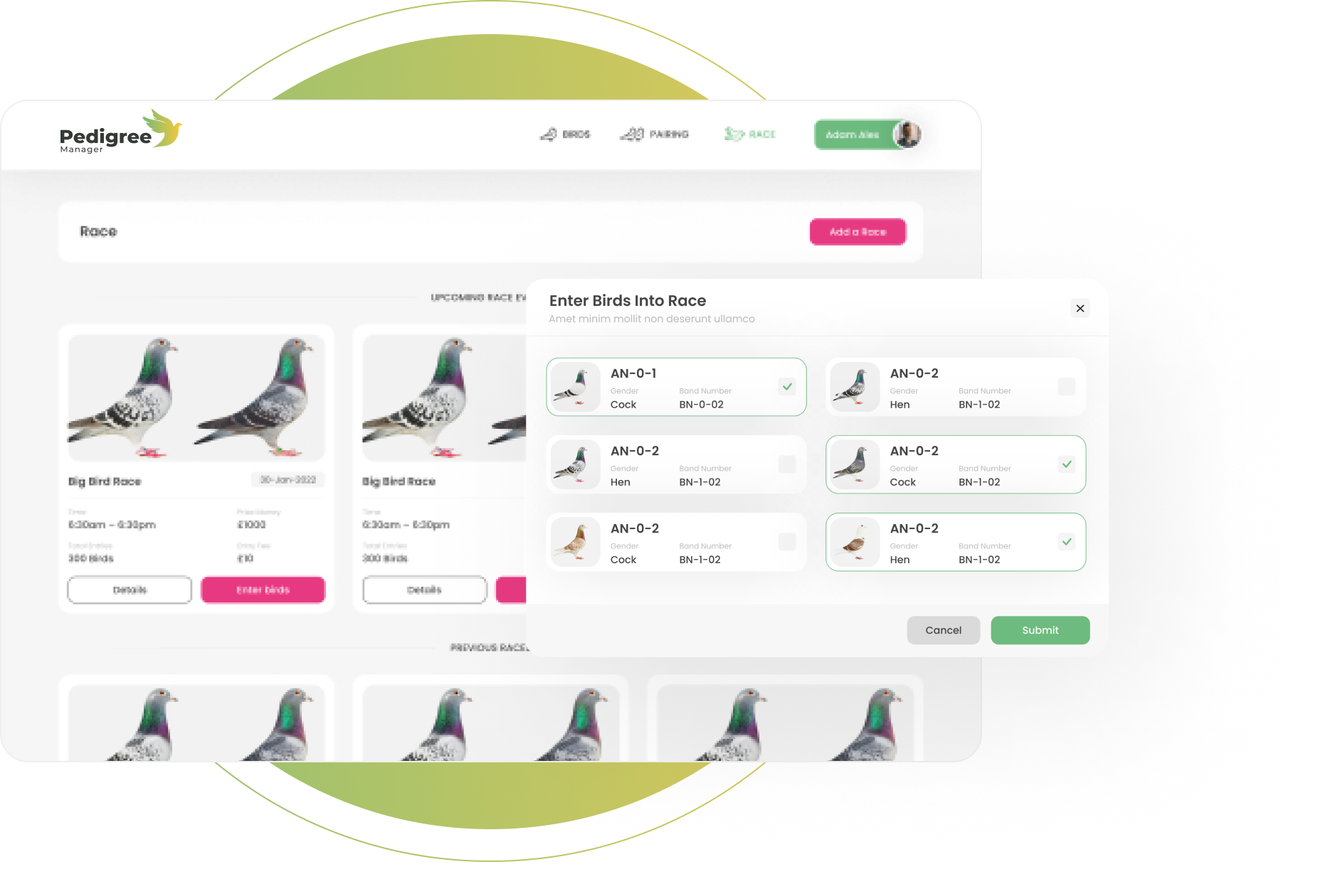 Racing Pigeon Pedigree Software | Pedigree Manager | Voted No 1